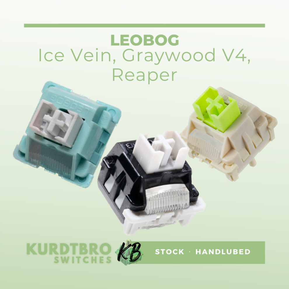 Leobog Ice Vein, Graywood V4, Reaper Linear Switch – KBSwitches